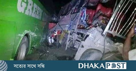 হবিগঞ্জে দুই বাসের মুখোমুখি সংঘর্ষ আহত অর্ধশতাধিক
