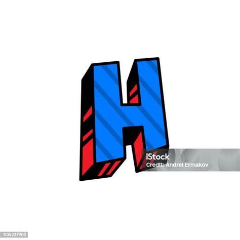 로고 문자 H 선형 개요 아이콘 체적 마크 3d 색 대문자입니다 패턴이 있는 그림 흰색 바탕에 기호입니다 만화 스타일입니다