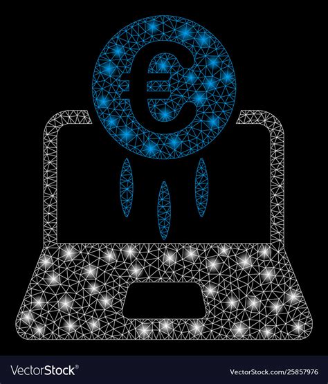 Bright Mesh Network Euro Financial Startup Vector Image