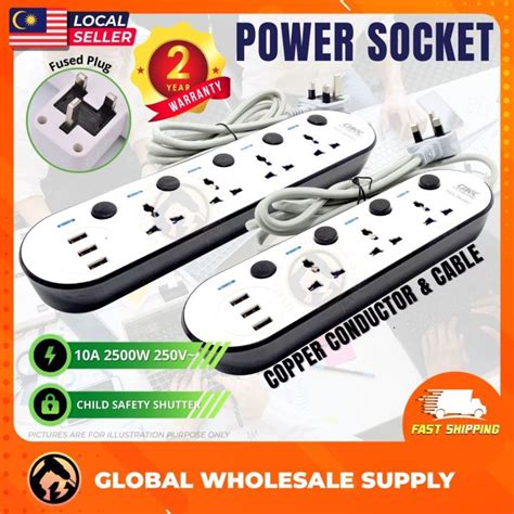 Power Socket Uk Plug Usb 2 1a Charging Multi Socket Universal Extension Socket Outlet Trailing