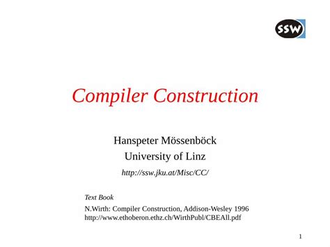 Pdf Compiler Construction Sswjkuatsswjkuatmiscccslides01