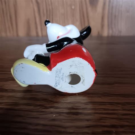 Disney Mickey Mouse Bobblehead Minnie Mouse Plush With Heart Frame And Ceramic Mickey Figurine