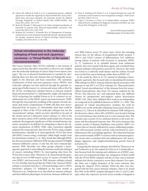 Pdf Virtual Microdissection In The Molecular Subtyping Of Head And