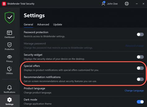 How Do I Disable Promotional Messages In Bitdefender