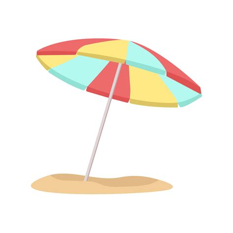 Beach Umbrella Vector Illustration Decorative Cute Element Summer Print 5962566 Vector Art