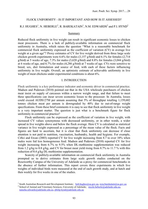 Pdf Flock Uniformity Is It Important And How Is It Assessed