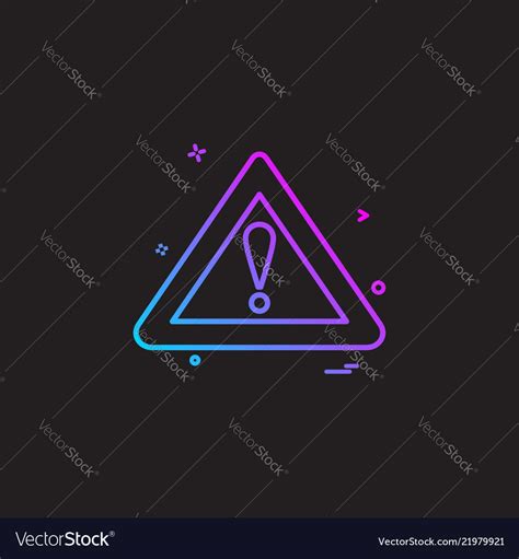 Symbol Error Warning Alert Icon Design Royalty Free Vector