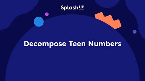 Decompose Teen Numbers Math Lesson Plans Splashlearn