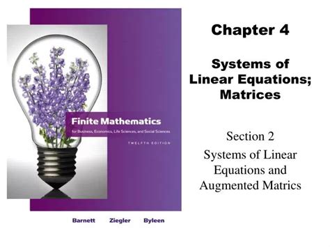PPT Chapter Systems Of Linear Equations Matrices PowerPoint Presentation ID