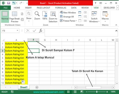 Cara Membuat Header Tidak Bergerak Ketika Di Scroll Di Excel Otosection
