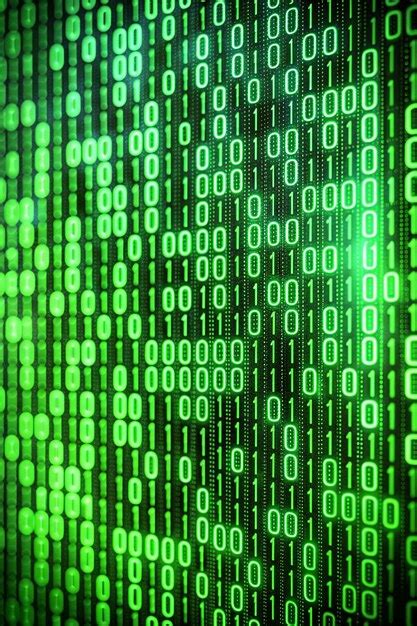 zero and one green binary digital code computer generated seamless loop