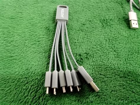 Multi USB Cable 2 Packs JASTEK 2 Sets 4 In 1 And 6 In 1 Multiple USB Charging Cable Adapter