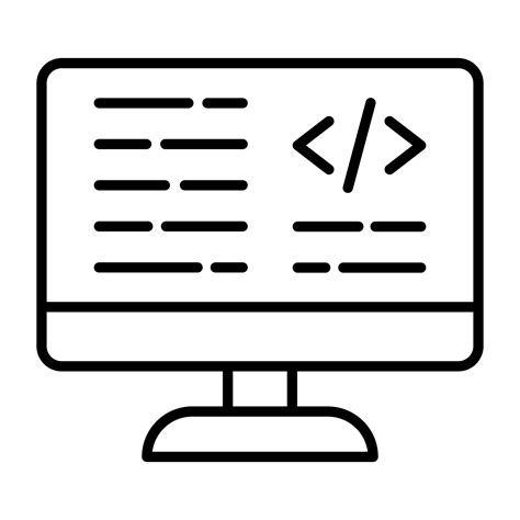 CSS Code Line Icon Vector Art At Vecteezy