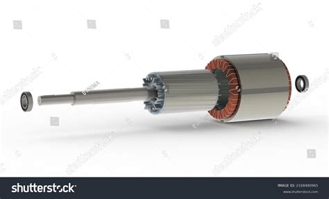 Stator Rotor Exploded View Presentation Used Stock Illustration Shutterstock