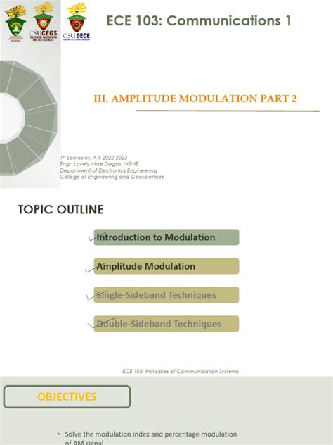 Chapter 3 Amplitude Modulation Part 2 Lecture Pdf Modulation