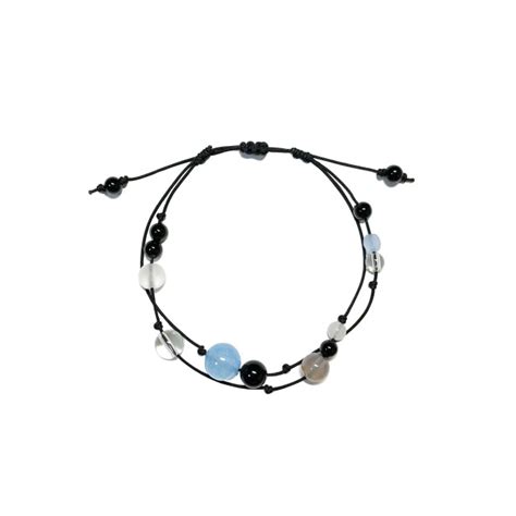 모지 새벽녘 원석 매듭 팔찌 위시버킷