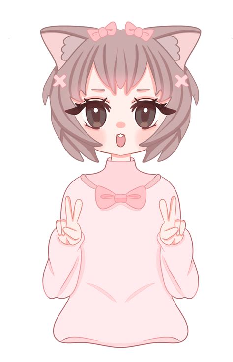 Pink Neko By Jellypawss On Deviantart