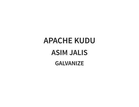 Apache Kudu Pdf