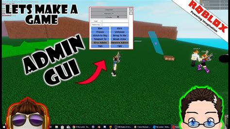 Roblox Lets Make A Game Admin Panel Gui Youtube