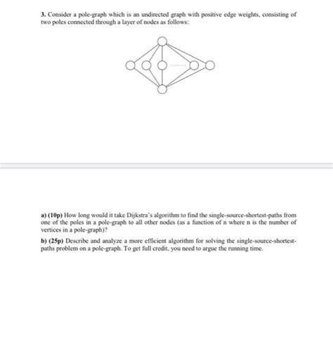Solved 3 Consider A Pole Graph Which Is An Undirected Graph