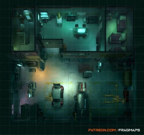 Auto Shop Garage Base Series Part 2 Frag Maps Cyberpunk Rpg