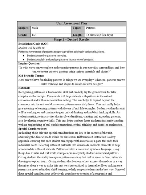 Math Patterns G Pdf Thought Learning