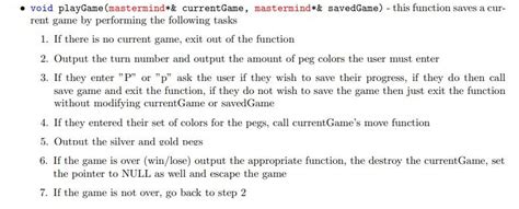 Solved Code The Mastermind Game In C With Specific