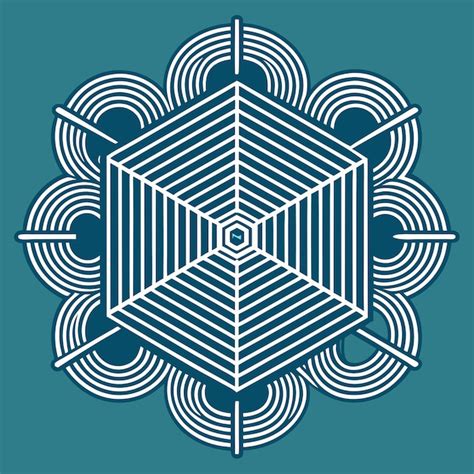 Simple Fractal Pattern With Repeating Lines That Mirror Themselves As