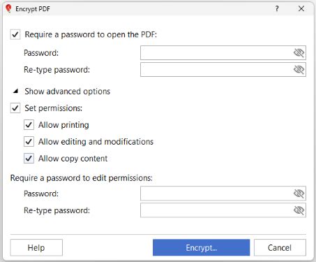Editing Encrypt PDF