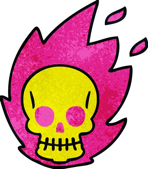 Mano Dibujado Peculiar Dibujos Animados Cráneo 45127741 Png