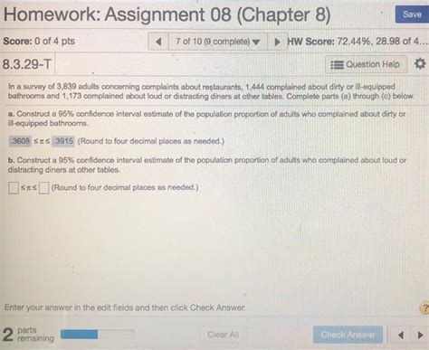 Solved Save Homework Assignment 08 Chapter 8 Score 0 Of