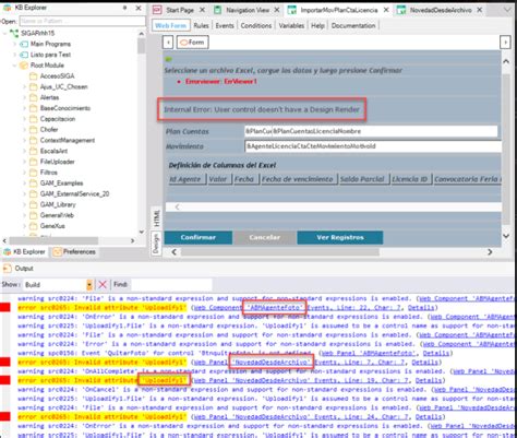 Genexus ¿cómo Corregir El Error Internal Error User Control Doesnt Have A Design Render