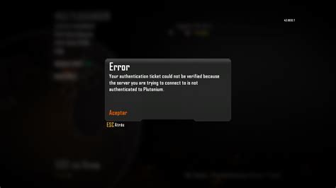 ERROR JOINING LAN SERVER Plutonium