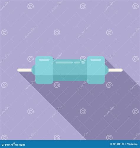 Flat Capacitor Electronic Component With Symbols Vector Illustration