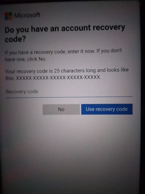 How To Recover A 25 Recovery Code To Reset A Passwor Microsoft Community
