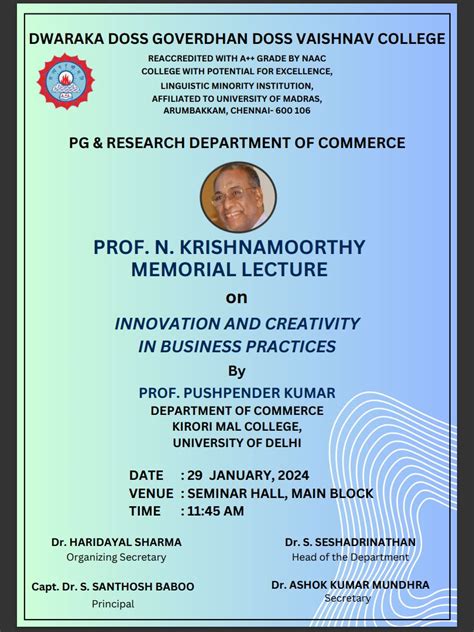 Thanks Capt Dr S Santhosh Baboo Principal Dr S Seshadrinathan Head Of The Department