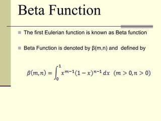 Beta And Gamma Function PPTX Physics Science