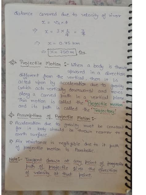 Class 11th Projectile Motion Pdf