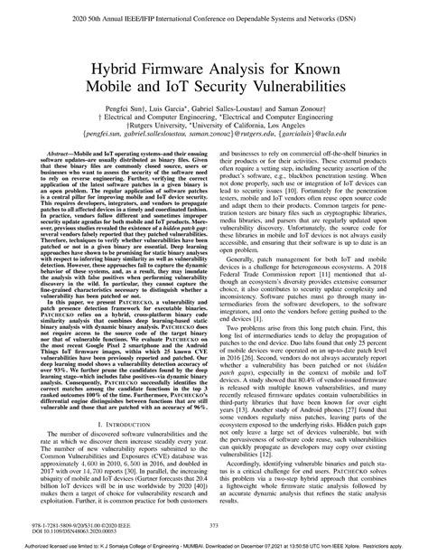 Hybrid Firmware Analysis For Known Mobile And Io T Security