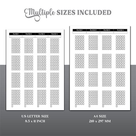 Cribbage Score Sheets Cribbage Scoring Cribbage Scoring Aid Printable Cribbage Scoring Chart