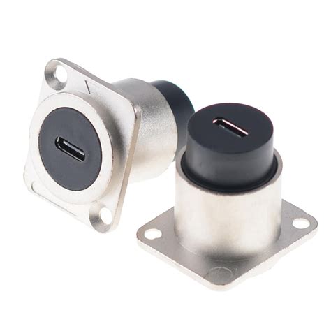 HangTon 2pack USB C Type C Panel Socket Coupler Waterproof Connector Inline Cable Chassis