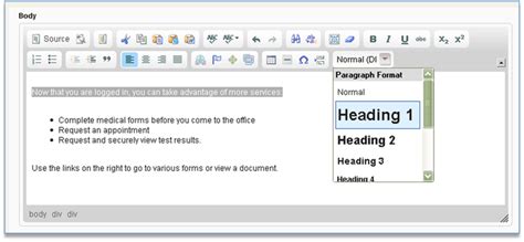 Geodocs User Guide Formatting Text With The Wysiwyg Editor