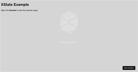 Xstate Example Template Codesandbox