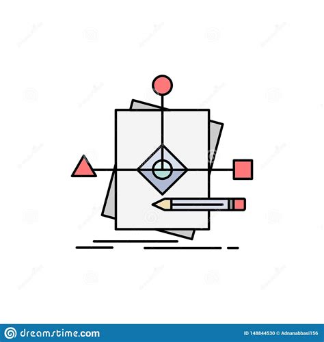Algoritmo Negocio Previendo Modelo Vector Plano Del Icono Del Color Del Plan Ilustración del
