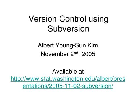 ppt version control using subversion powerpoint presentation free