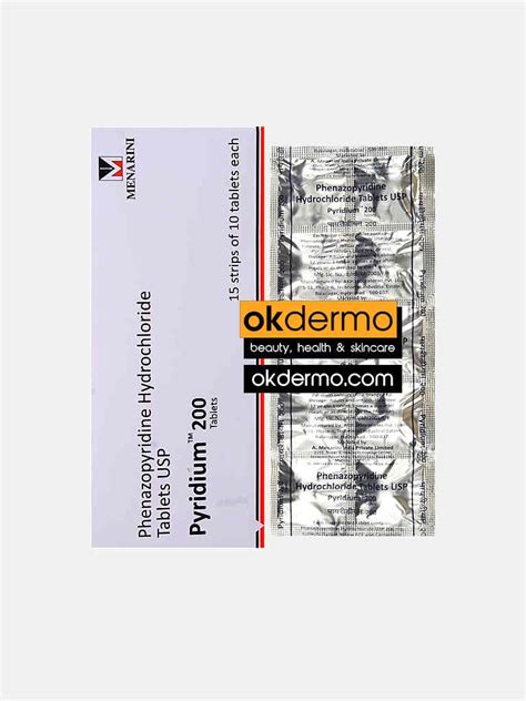 Pyridium® Phenazopyridine Tablets Okdermo Skin Care