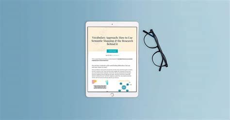 Vocabulary Approach How To Use Semantic Mapping And The Research Behind It Slp Now