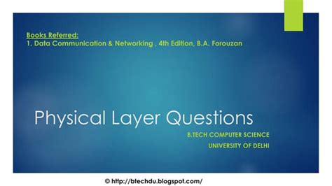 Physical Layer Questions Ppt