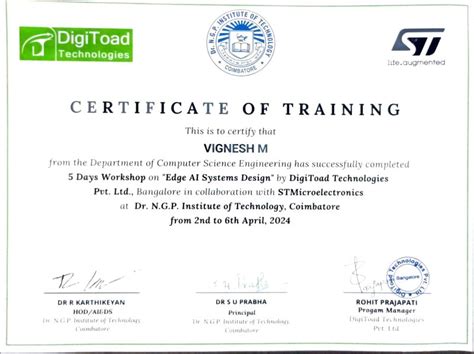 Vignesh M On Linkedin Hey Guys I Have Successfully Completed A 5 Day