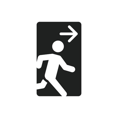 Exit Sign Icon Vector Design Illustration 23427453 Vector Art At Vecteezy